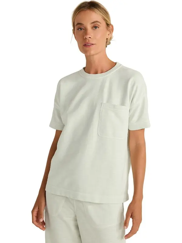 HAVEN WELL WITHIN Garment-dyed Organic Cotton Slub Terry T-shirt - Trellis