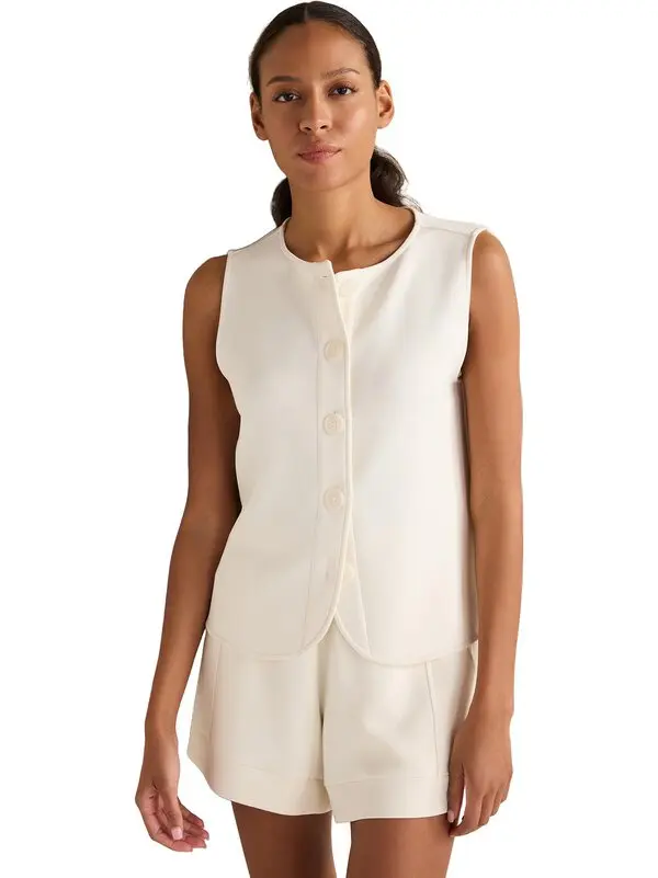 Varley Josie Button Tank Top - Pristine