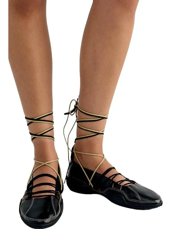 MIISTA Norby Lace Ballerina Sneakers - Black