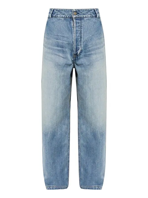 Fear Of God Straight-leg Jeans With Vintage Details - Blue