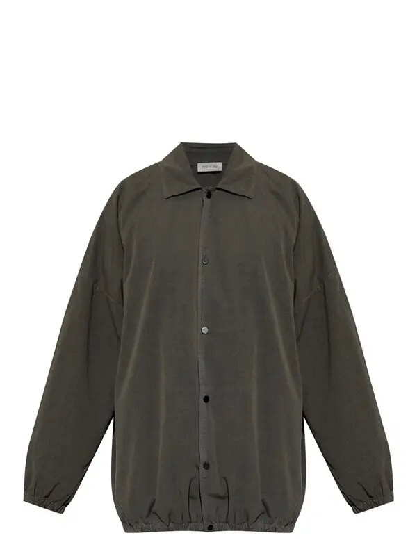 Fear Of God Lightweight Cotton Jacket With Back Print - Grey
