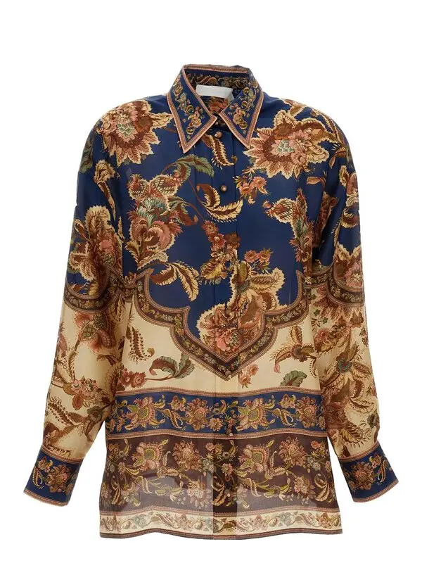 Zimmermann Aster Relaxed Shirt - Multicolor