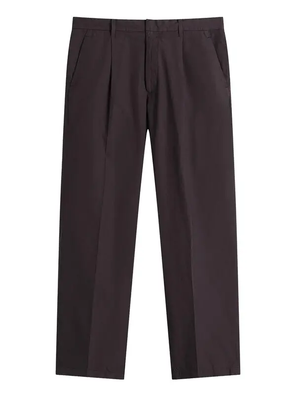 Auralee Garment-dyed Shuttle Weather Trouser - Dark Brown