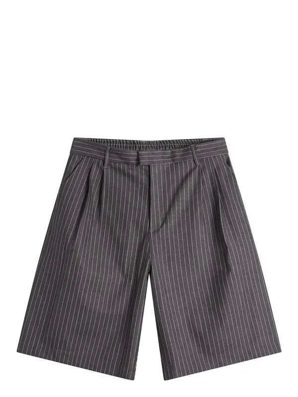 ABOUT:BLANK Tailored Pinstriped Bermuda Shorts - Grey Pinstripe