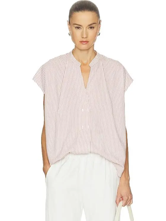 Citizens Of Humanity Penelope Blouse With Vertical Stripes - Red