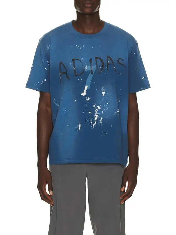 ADIDAS X SONG FOR THE MUTE Adi007 Tee In Blue - Dusky Petrol