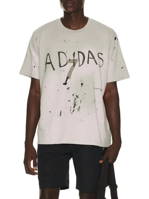 ADIDAS X SONG FOR THE MUTE Adi007 Tee In Blue - Grey Two