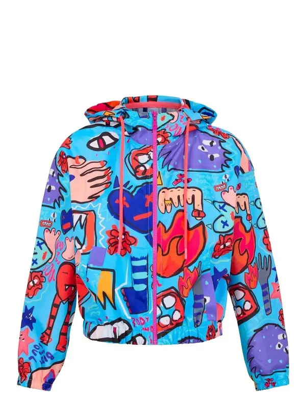 KING NAKED Body And Soul Windbreaker - Blue/pink
