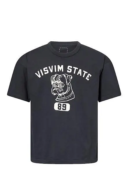 Visvim Graphic-print Crew-neck Cotton T-shirt - Black