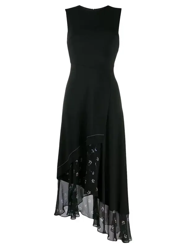 Markus Lupfer Floral Trimmed Shift Dress - Black
