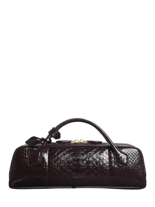 Alaïa Le Teckel Snakeskin Top-handle Bag - Brown