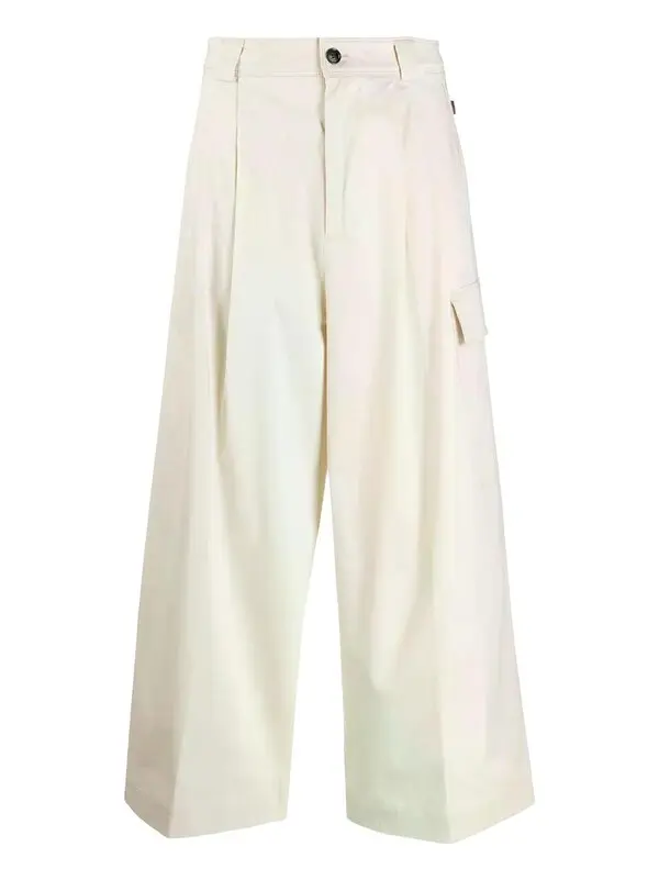 Woolrich Cropped Palazzo Trousers - Neutrals