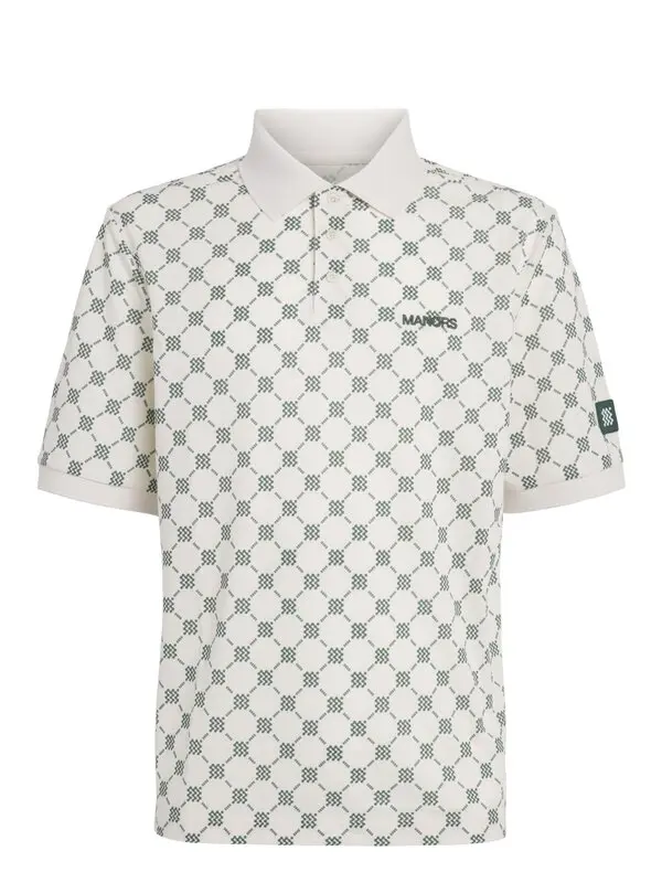 MANORS Piqué Monogram Goat Polo Shirt - Beige
