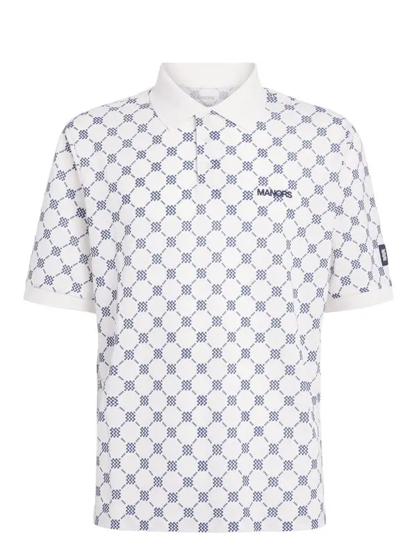 MANORS Piqué Monogram Goat Polo Shirt - Ivory
