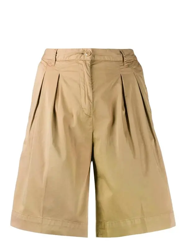 Woolrich Khaki Cotton Wide-leg Shorts - Neutrals