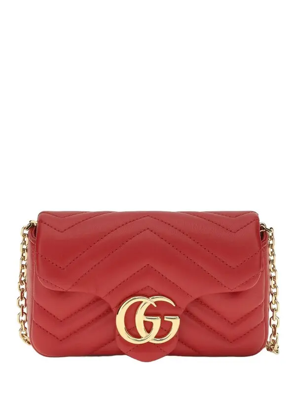 Gucci Gg Marmont Mini Shoulder Bag - Red