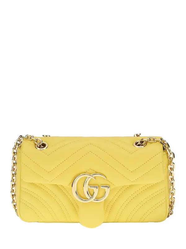 Gucci Gg Marmont Mini Shoulder Bag - Yellow