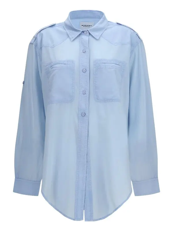 Isabel Marant Étoile Valiane Western-inspired Cotton Shirt - Blue