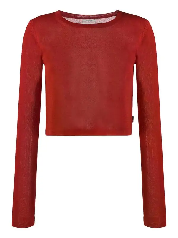 Woolrich Cropped Crew-neck Jumper - Red