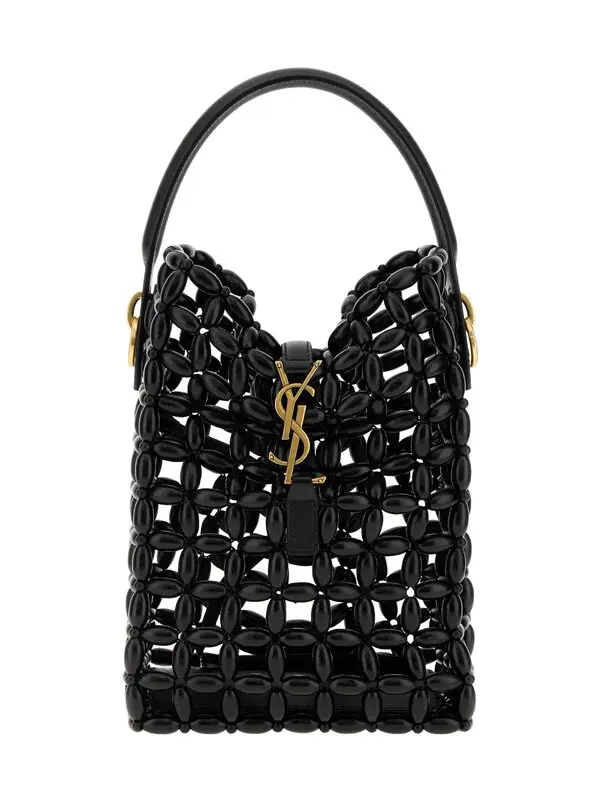 Saint Laurent Le 37 Grained Leather Bucket Bag - Black