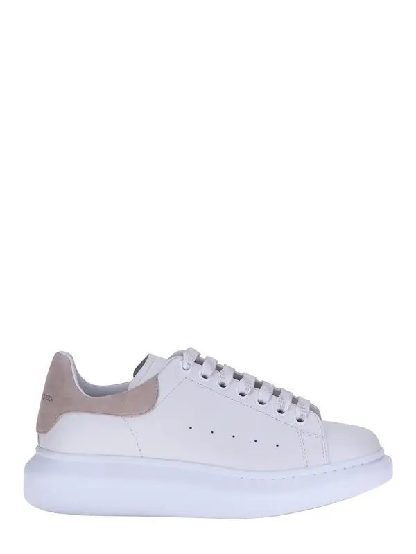 Alexander McQueen Leather Sneakers With Platform Sole - White