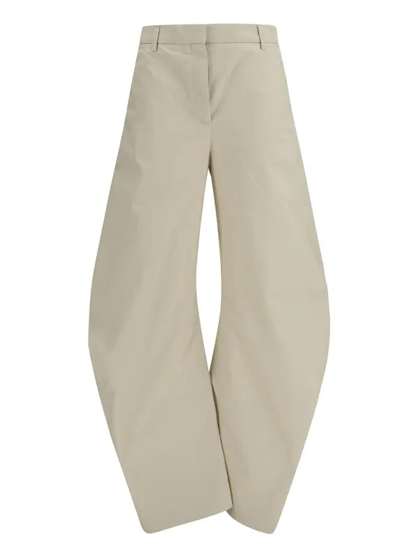 Acne Studios Twill Wide Leg Trousers - Cream