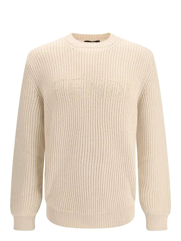Fendi Crew Neck Knit - Cream