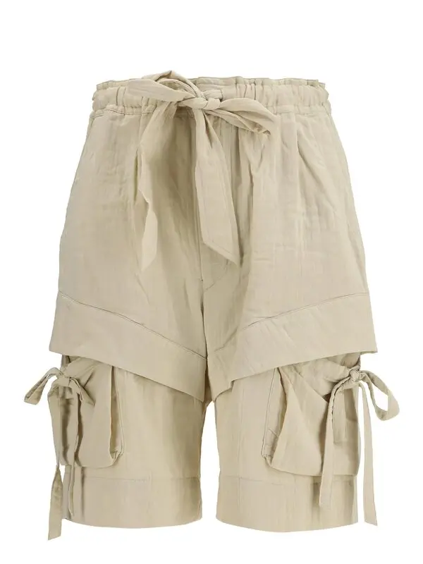 Isabel Marant Étoile Relaxed Fit Drawstring Shorts - Cream
