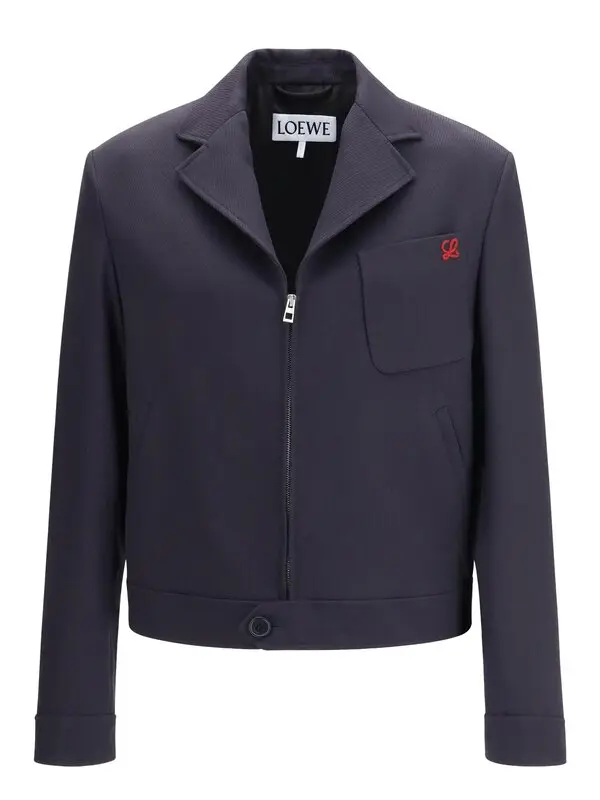 Loewe Mid-weight Wool Cavalry Jacket - Blue