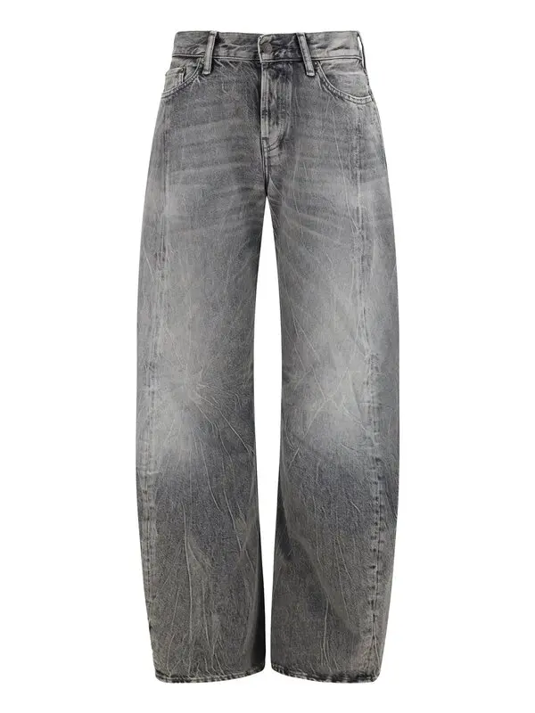 Acne Studios Barrel Jeans Tie & Dye Denim - Gray