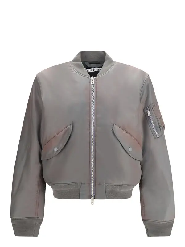Acne Studios Washed Bomber Jacket - Gray