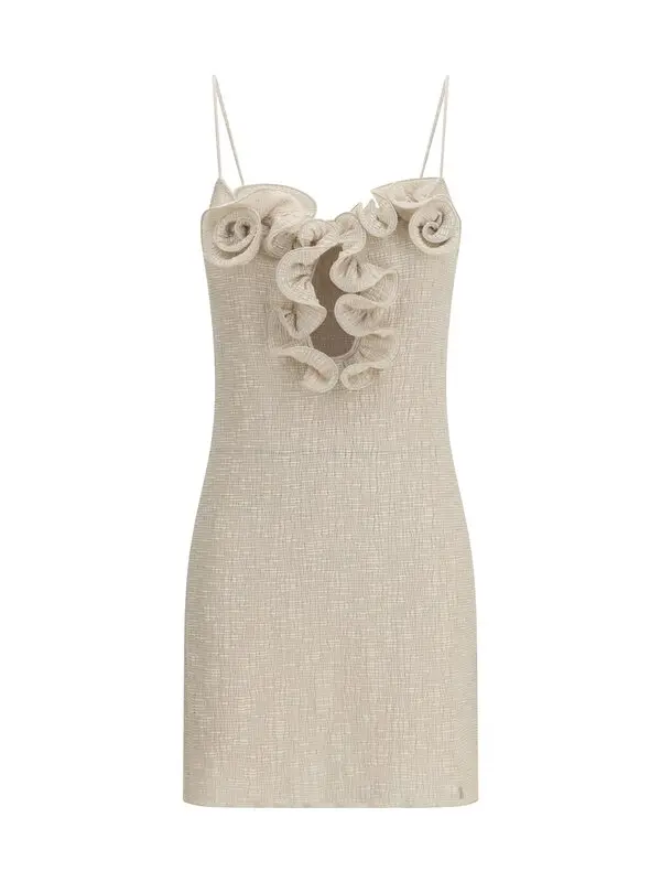 Magda Butrym Sleeveless Crêpe Beach Mini Dress - Cream