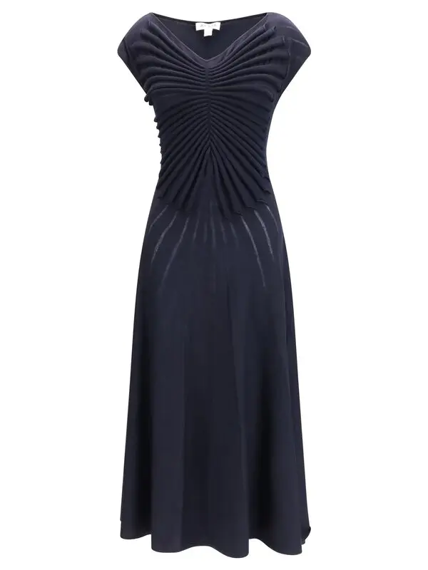 Alaïa Wool Shaping Midi Dress - Blue