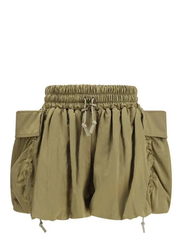 Balmain Viscose Serge Balloon Fit Shorts - Green