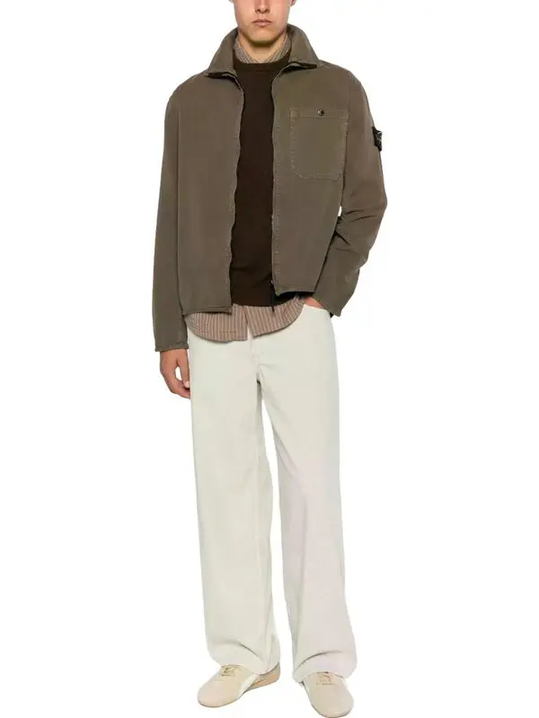Stone Island Chest-pocket Zip-up Jacket - Brown
