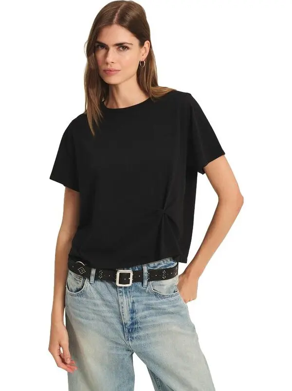 Velvet By Graham & Spencer Rhou" Cotton Jersey T-shirt - Black