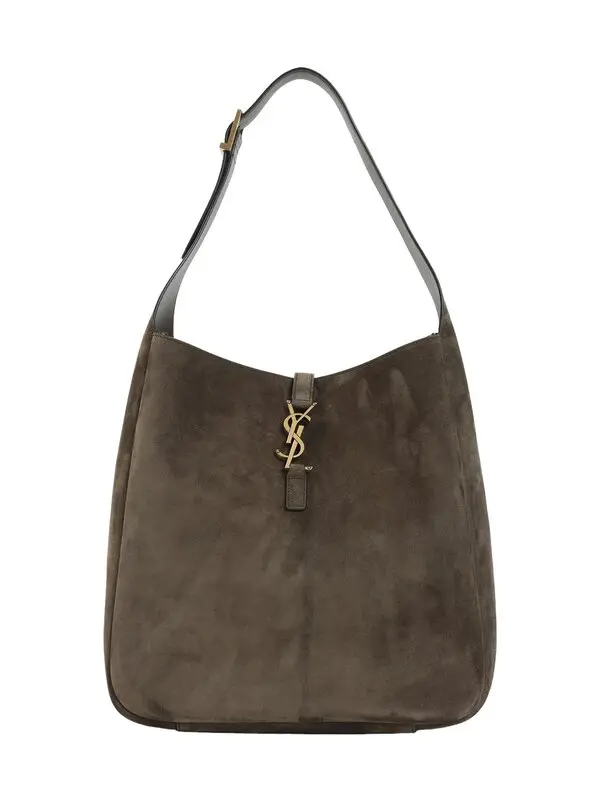 Saint Laurent Le 5 À 7 Suede Bag - Green
