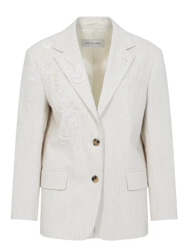 Dries Van Noten Tailored Blazer With Floral Embroidery - Multicolor
