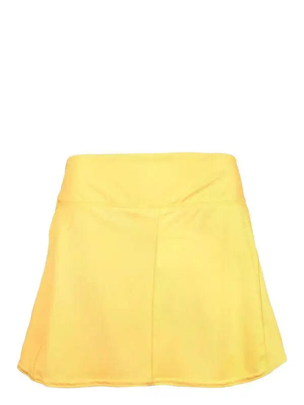 Adidas Logo Detail Elasticated-waistband Mini Skort - Yellow