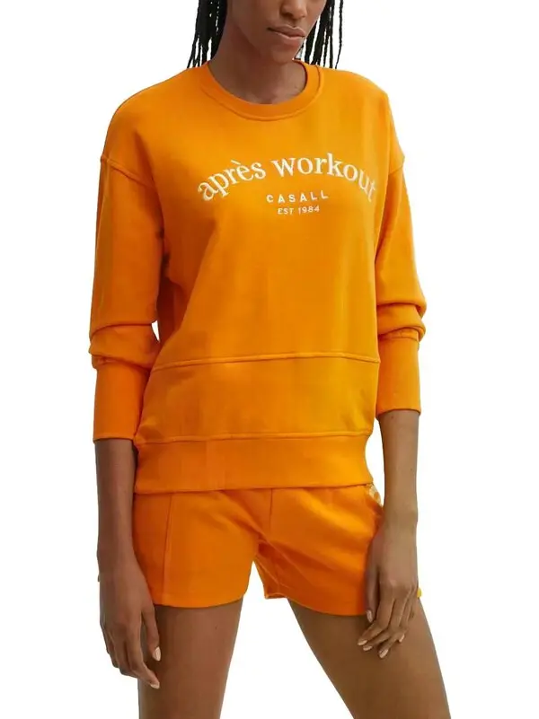 CASALL Terry Spring Crew-neck Sweatshirt - Orange