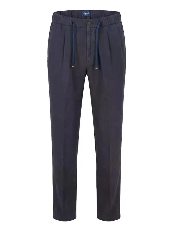 DRUMOHR Pleated Drawstring Trousers - Blue