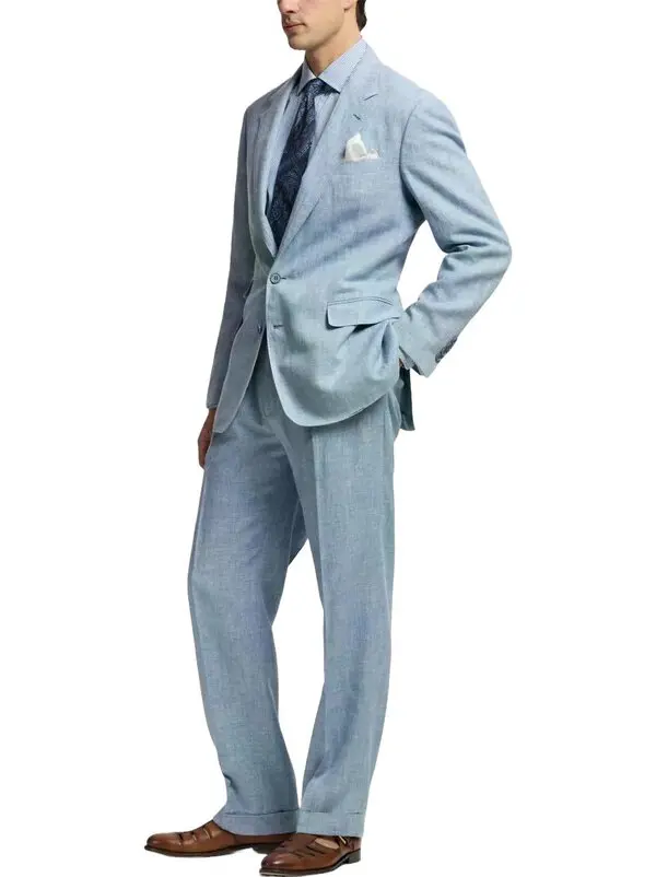 Ralph Lauren Purple Label Double-pleated Trousers - Blue