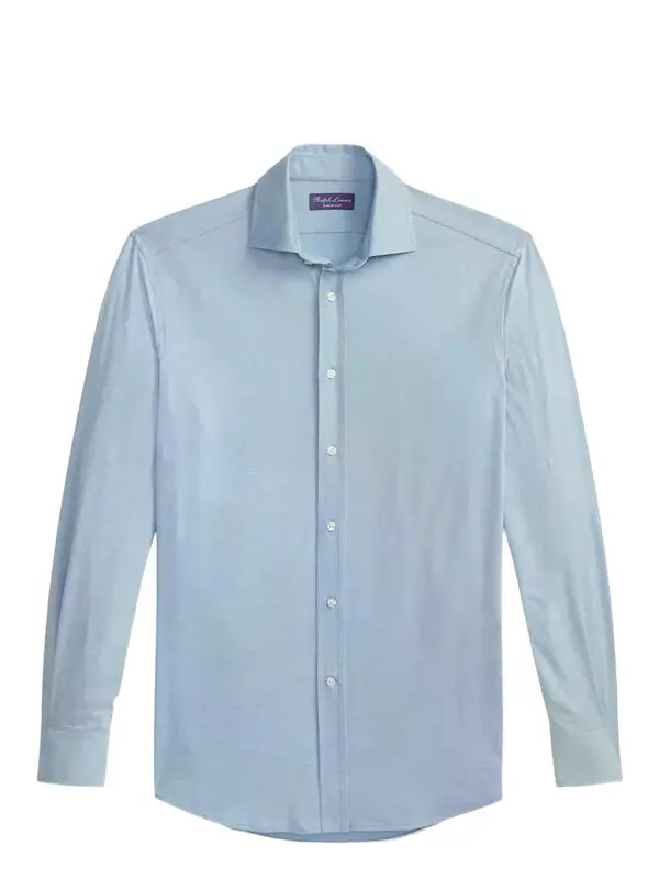 Ralph Lauren Purple Label Knit Piqué Shirt - Blue