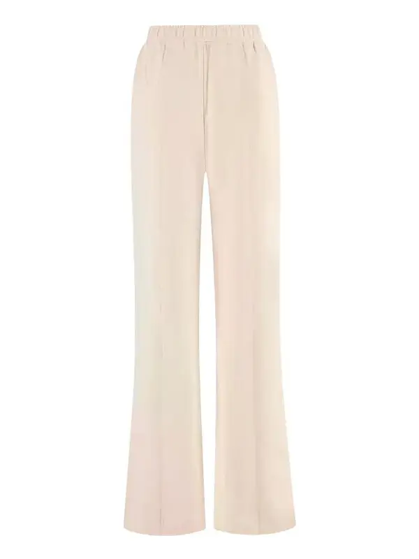 Moncler Flared Trousers With Drawstring Waist - Neutrals