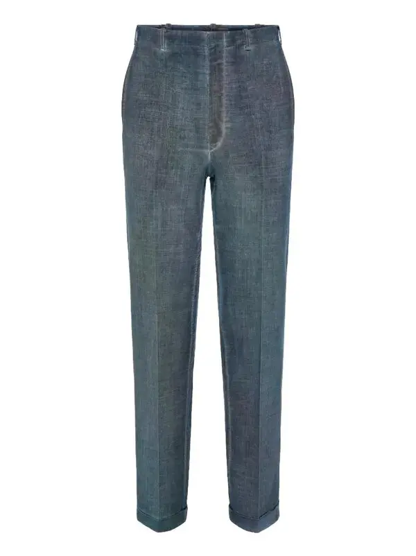 MAISON MARGIELA Double-dyed Straight Leg Trousers - Blue
