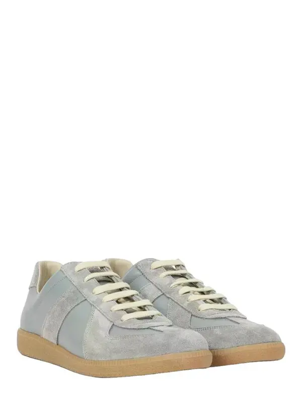 MAISON MARGIELA Replica Leather-panelled Sneakers - Grey