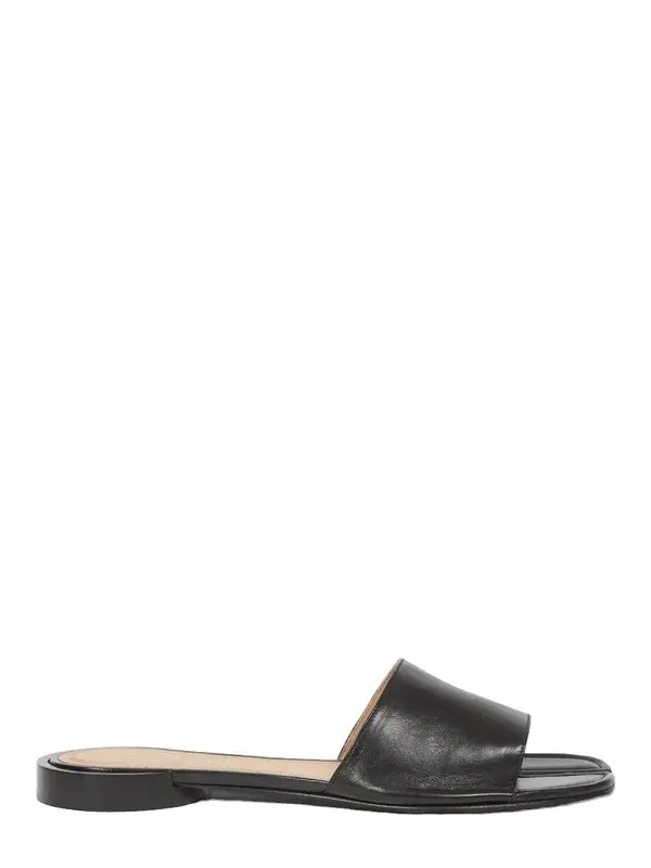 MAISON MARGIELA Tabi Leather Flat Sandals - Black
