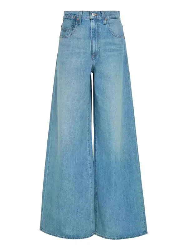 Paige Cameron Wide-leg Denim Jeans - Blue