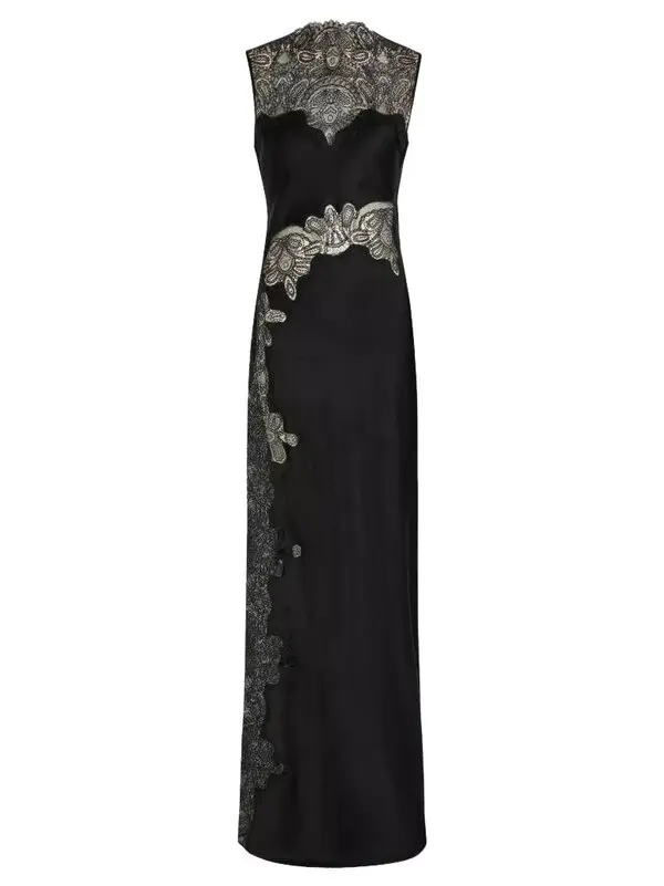 Shona Joy Jamila Lace-panelled Sleeveless Maxi Dress - Black
