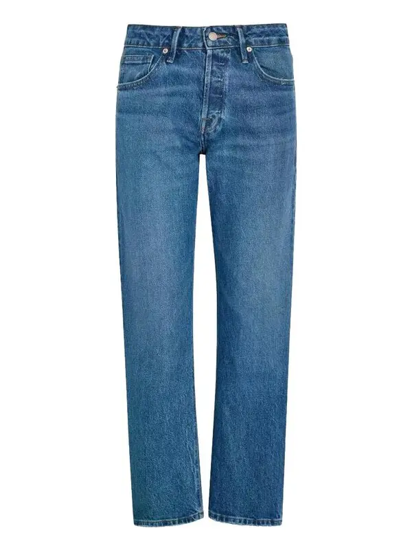 Good American Faded Straight-leg Jeans - Blue